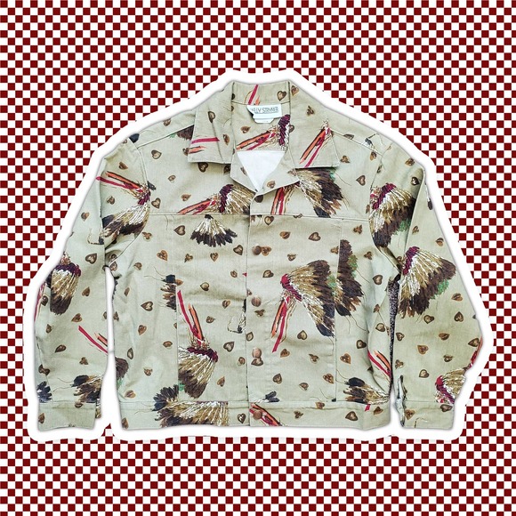 Kelly Stryker | Jackets & Coats | Vtg 9s Denim Jacket Native American ...